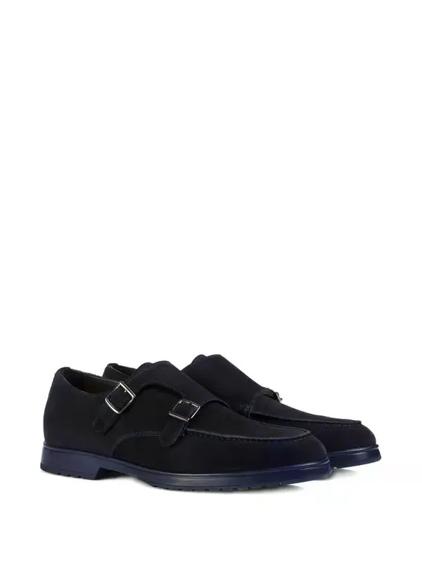 DOUCAL'S Suede Double-buckle Monk Shoes