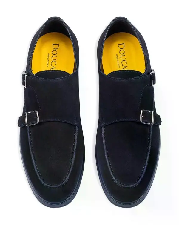 DOUCAL'S Suede Double-buckle Monk Shoes