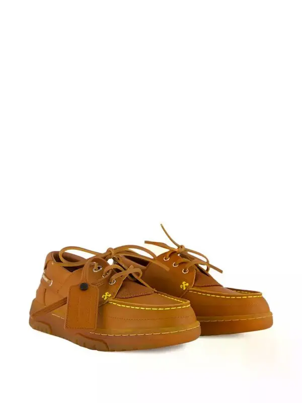 Off-White Leather Boat Shoes