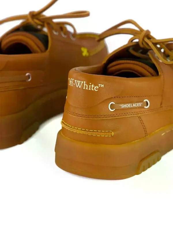 Off-White Leather Boat Shoes