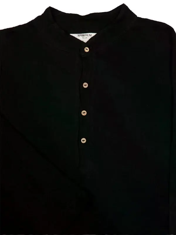 Spiritum Tulum Gauze Coconut-shell Button Shirt