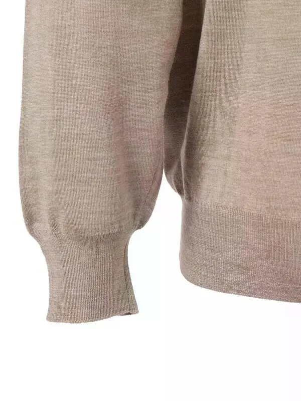 Fedeli Long-sleeve Polo Shirt - Neutrals