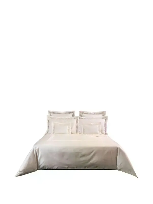 Frette Lozenge Lace Duvet Set - Neutrals
