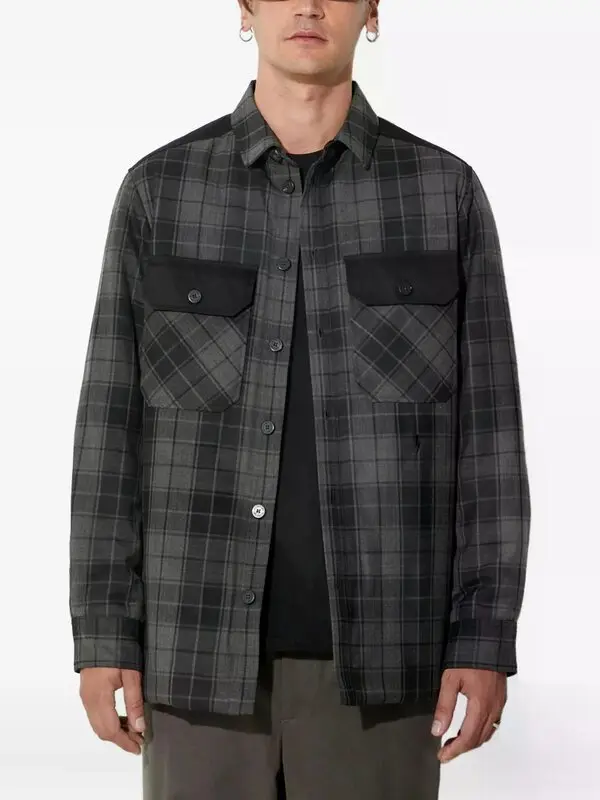 Neil Barrett Check-pattern Shirt Jacket - Grey