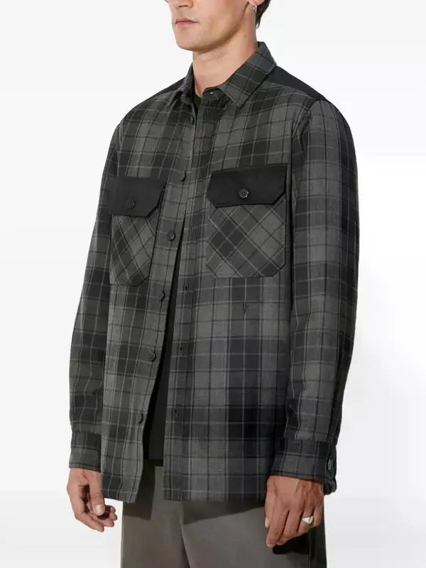 Neil Barrett Check-pattern Shirt Jacket - Grey