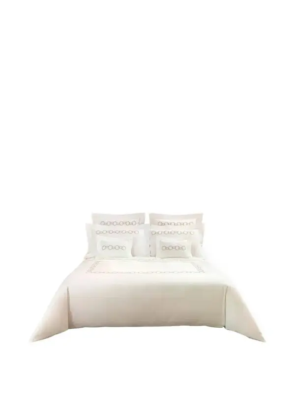 Frette Links Embroidery Bed Set - Neutrals