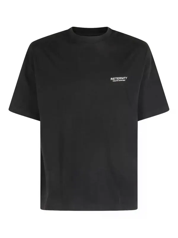 RETERNITY Logo-detail T-shirt - Black