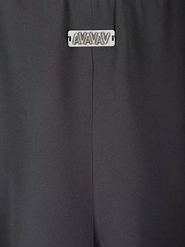 AVAVAV Tulle Trim Logo Plaque Mini Skirt