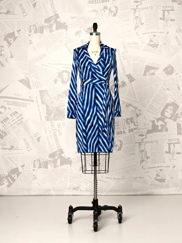 TROVE Jeanne Wrap Dress - Blue Piazza