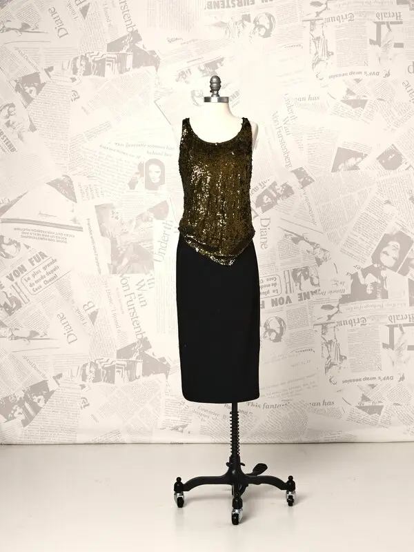 TROVE Gold Sequin Tank Top
