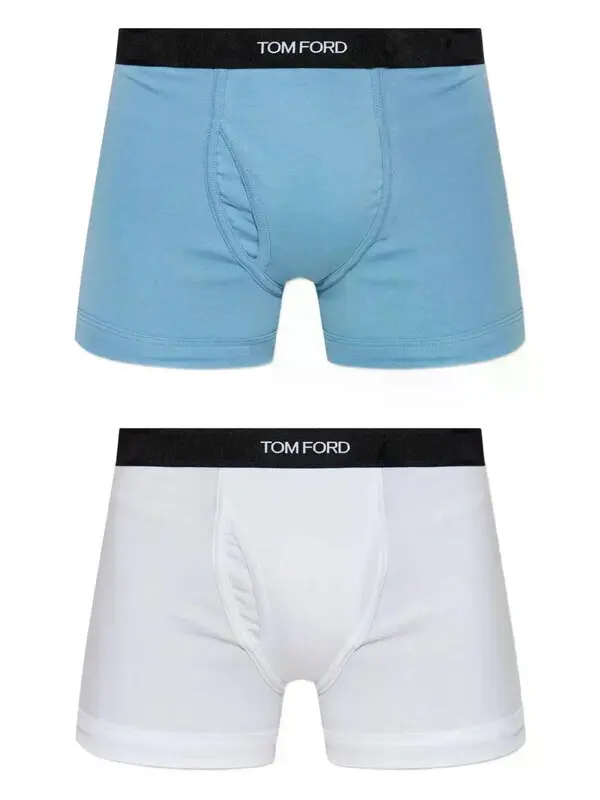 TOM FORD Logo-waistband Boxers - Blue