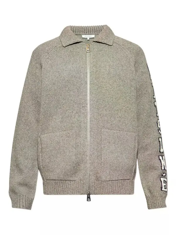 Maison Kitsuné Lettering Zip Cardigan