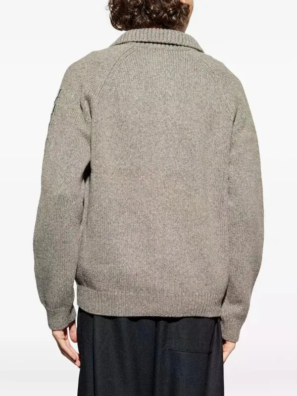 Maison Kitsuné Lettering Zip Cardigan