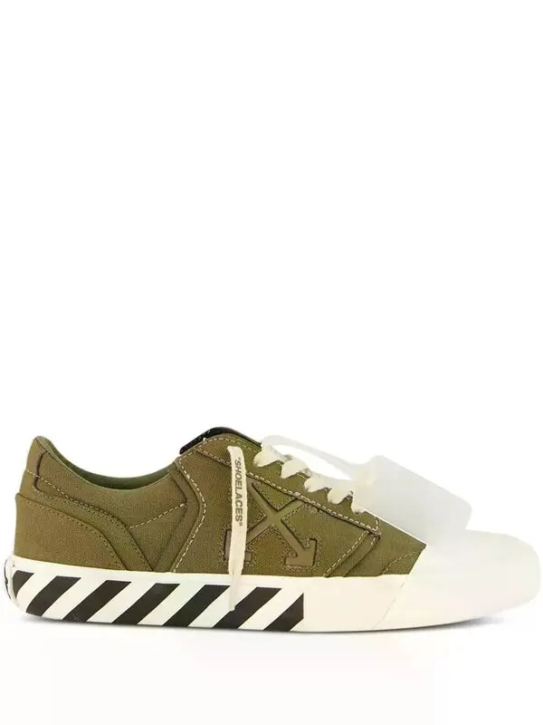 Off-White Vulcanised Tag-detail Sneakers - Green