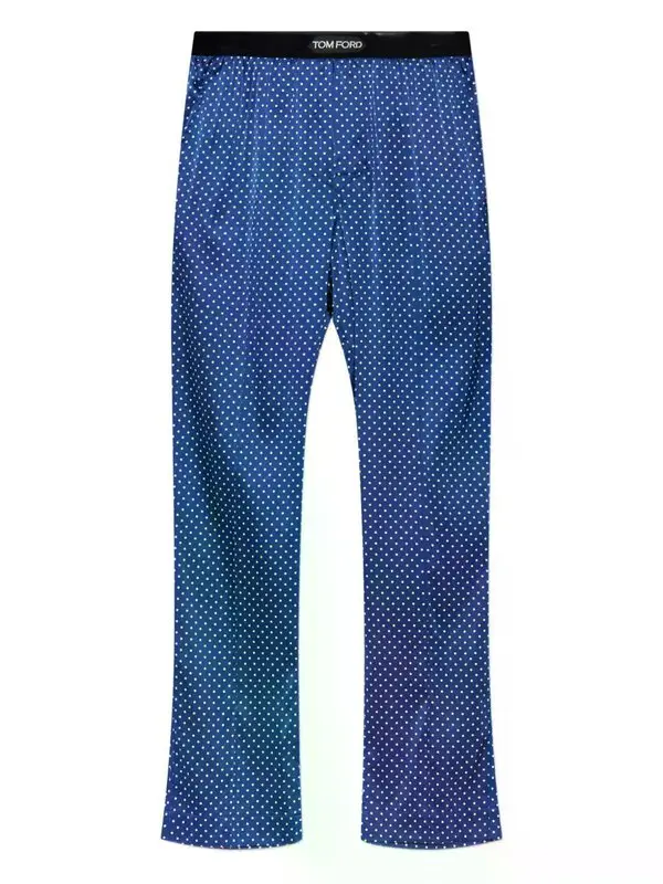 TOM FORD Polka-dot Pattern Pyjama Pants - Blue