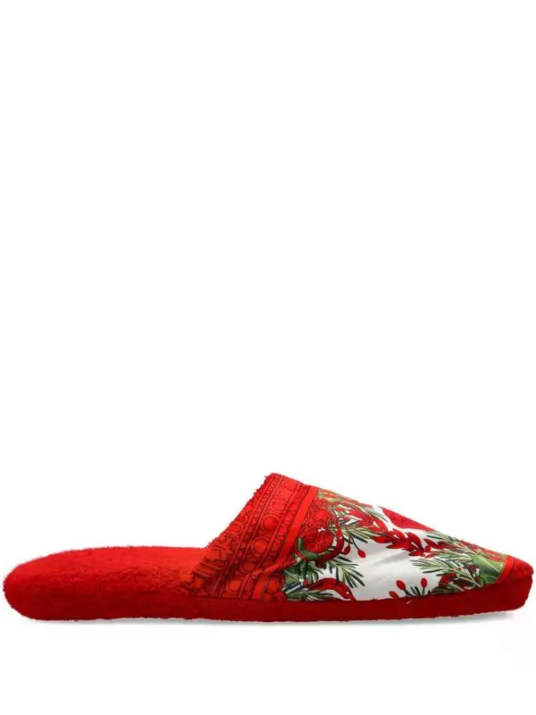 Versace Baroque-print Slippers