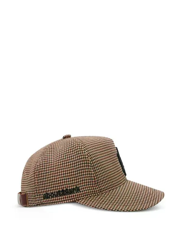 ABOUT:BLANK Monogram Houndstooth Pattern Cap