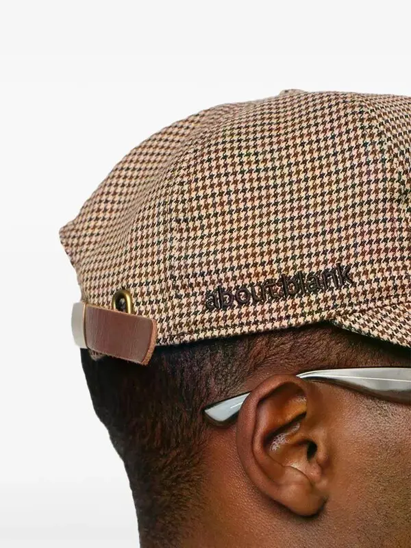 ABOUT:BLANK Monogram Houndstooth Pattern Cap