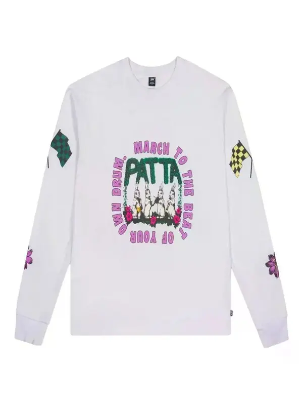 PATTA Rabbit-print Long-sleeve T-shirt