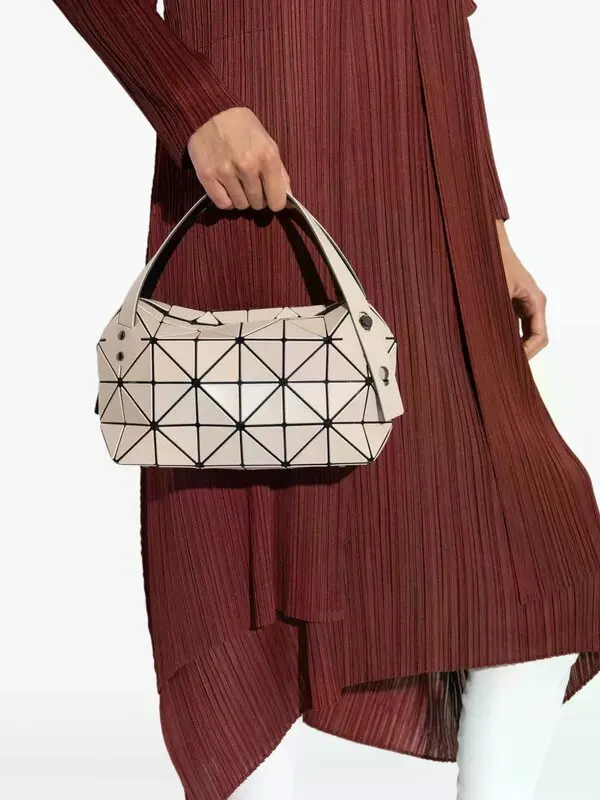Issey Miyake Small Boston Geometric-pattern Tote Bag - Neutrals