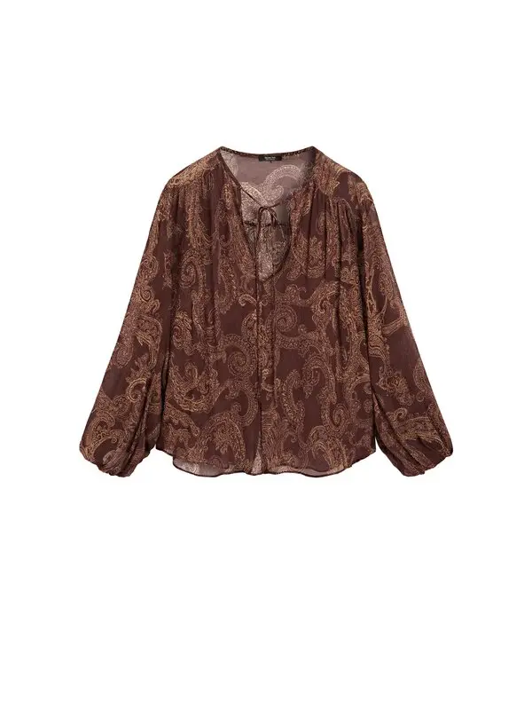 Massimo Dutti Flowing Paisley Print Blouse