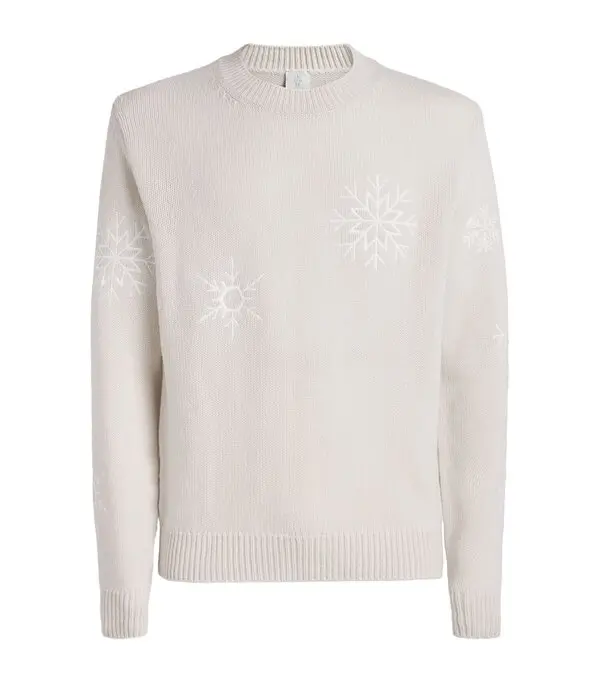 Eleventy Wool Snowflake Knit Sweater