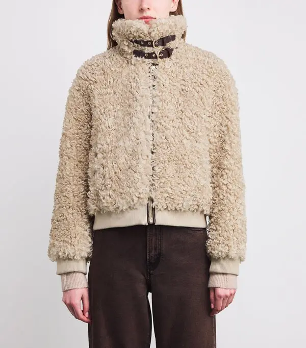 Maje Bouclé Bomber Jacket