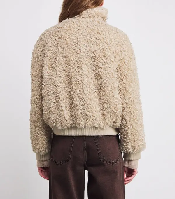 Maje Bouclé Bomber Jacket