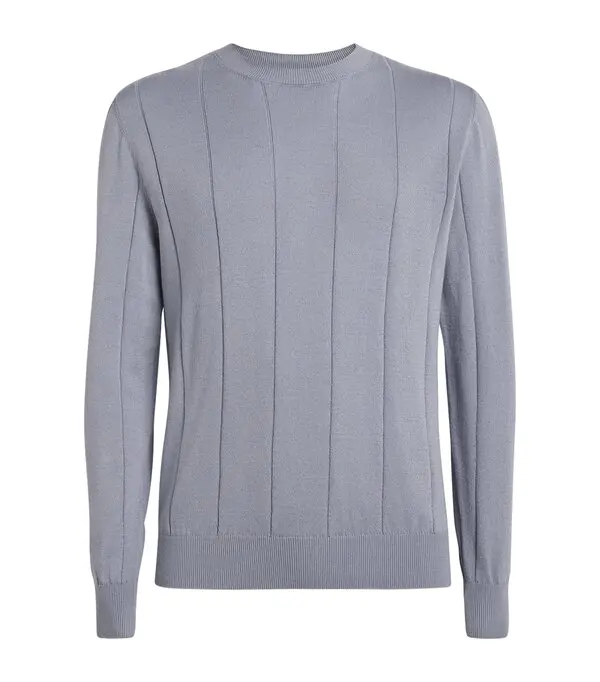 Eleventy Cotton-cashmere Ribbed Sweater