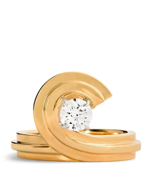 AZLEE Sea Diamond Ring - Gold