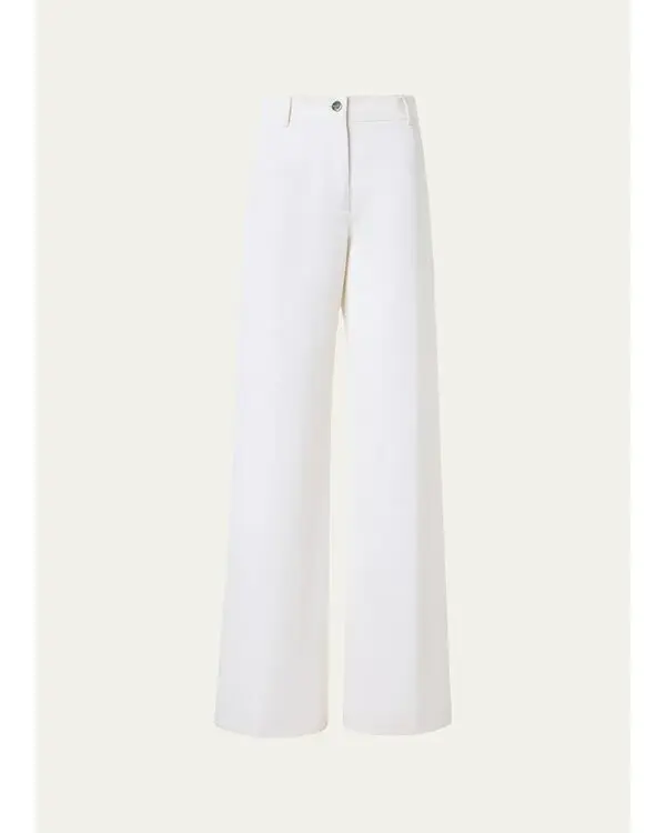 Akris Finnian Wide-leg Denim Pants