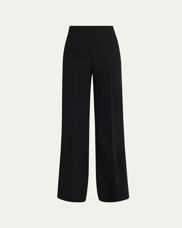 Akris Double-face Wool Bootcut Trousers