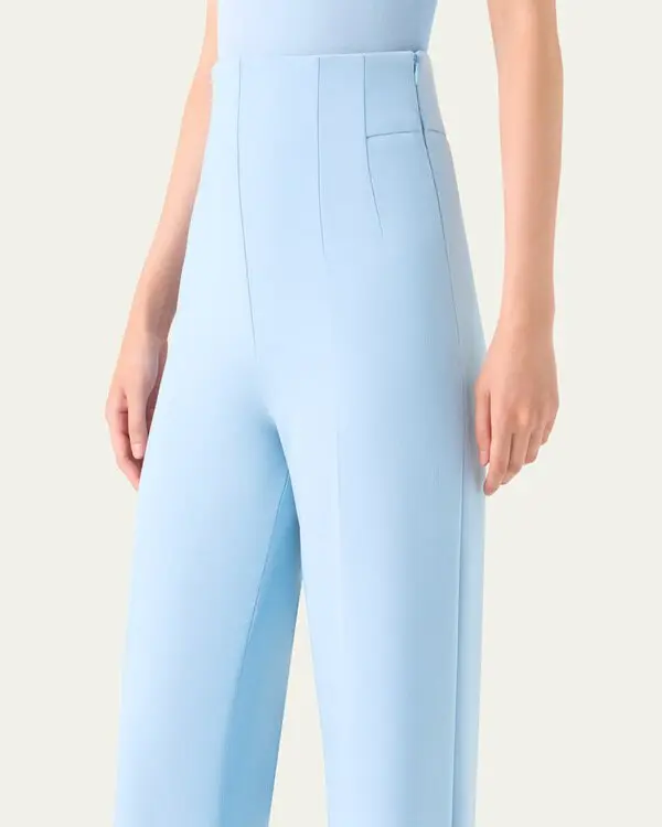 Akris Double-face Wool Bootcut Trousers