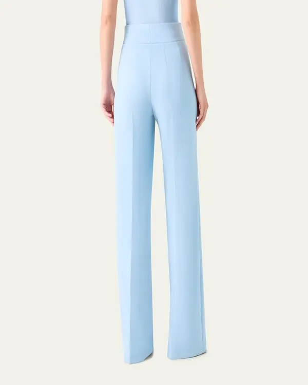 Akris Double-face Wool Bootcut Trousers
