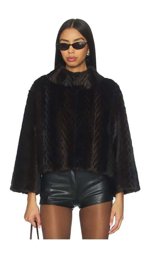 Jocelyn Faux Mink Pullover Sweatshirt