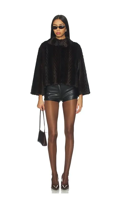 Jocelyn Faux Mink Pullover Sweatshirt