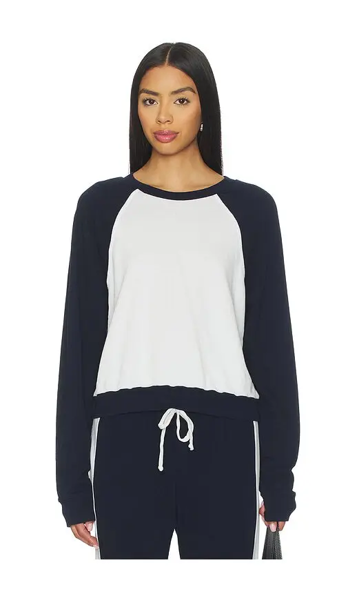 Michael Lauren Siri Colorblock Raglan Pullover Top