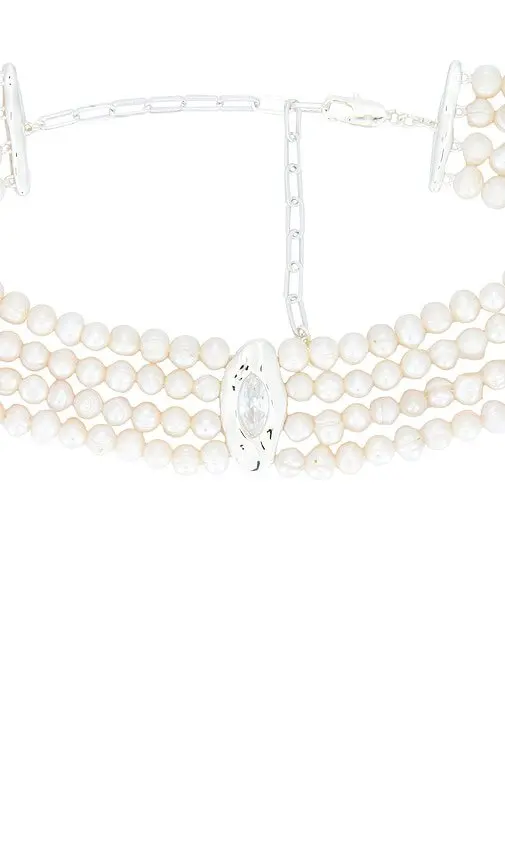 Ettika Liquid Luxe Pearl Statement Choker