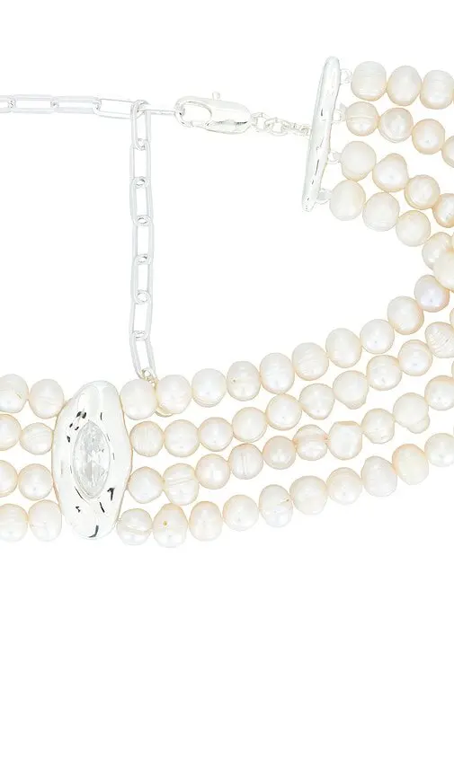 Ettika Liquid Luxe Pearl Statement Choker