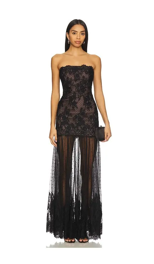 Retrofete Vespera Lace Dress In Black | Editorialist