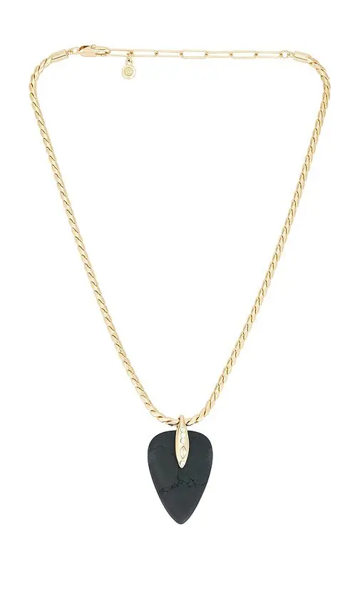 Ettika Midnight Solstice Pendant Choker Necklace - Black & Gold