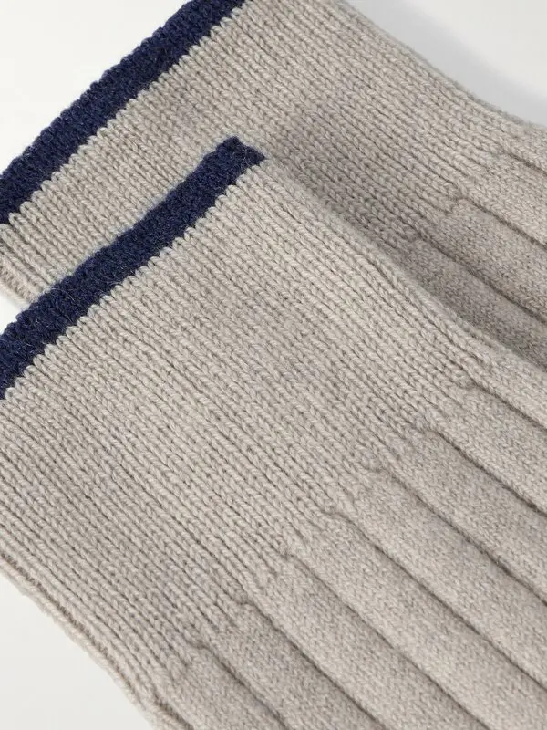 Brunello Cucinelli Ribbed Virgin Wool-blend Socks