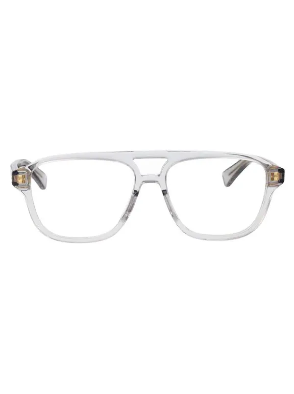 Bottega Veneta Acetate Full Rim Eyeglasses - 004 Grey Grey Transparent
