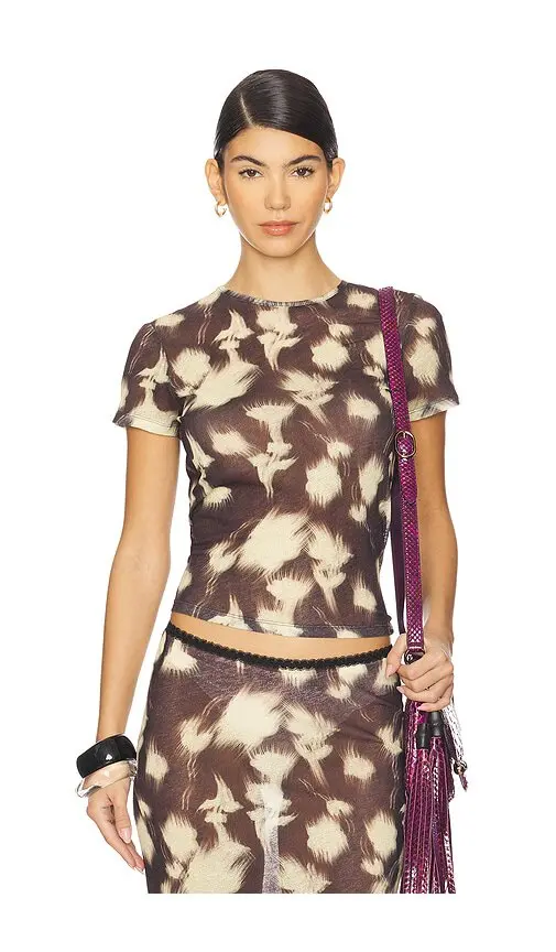 SIEDRES Arden Printed Sheer Top