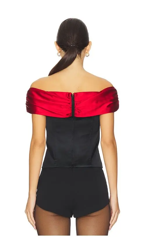Majorelle Off-the-shoulder Corset Top