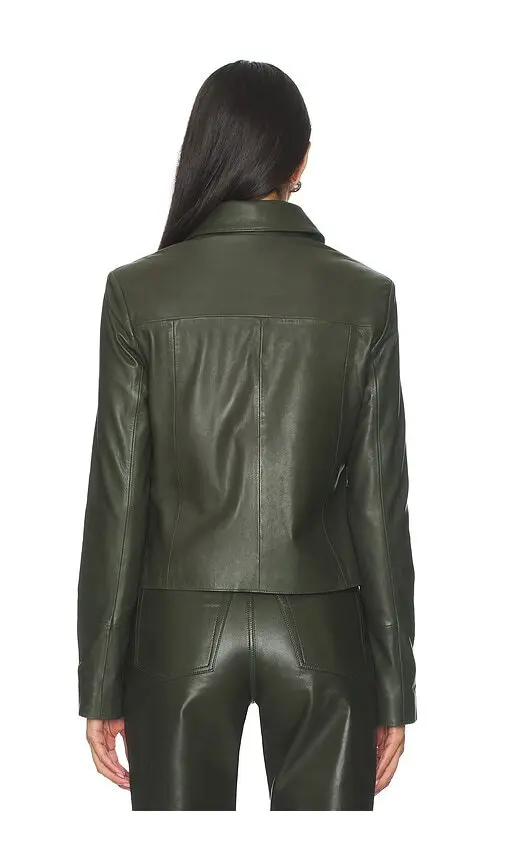 LAMARQUE Oceana Leather Jacket - Olive