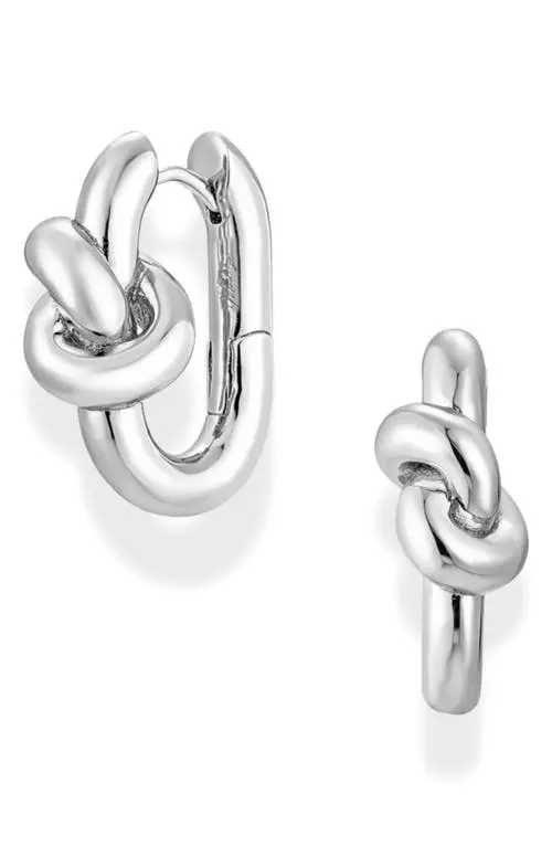 MOD + JO Karina Knot Hoop Earrings - Silver