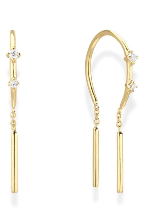 MOD + JO Threader Hoop Earrings - Gold