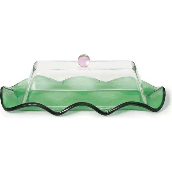 AREAWARE Everything Nice Butter Dish - Green/pink