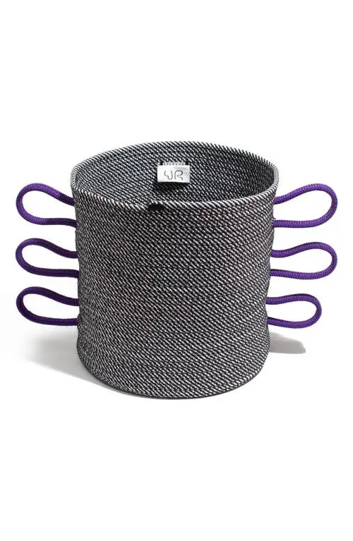 UGLY RUGLY Wild Wings Storage Basket - B And W Stripe Purple